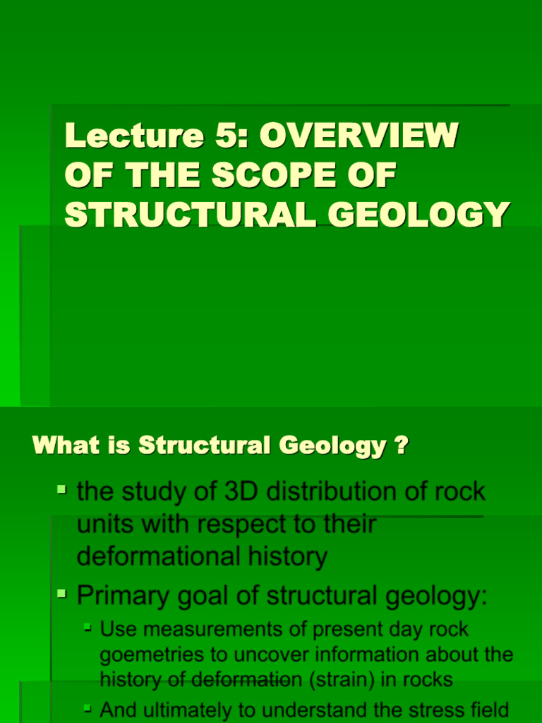 Lecture 5 - Overview of Applications of Structural Geology | PDF ...