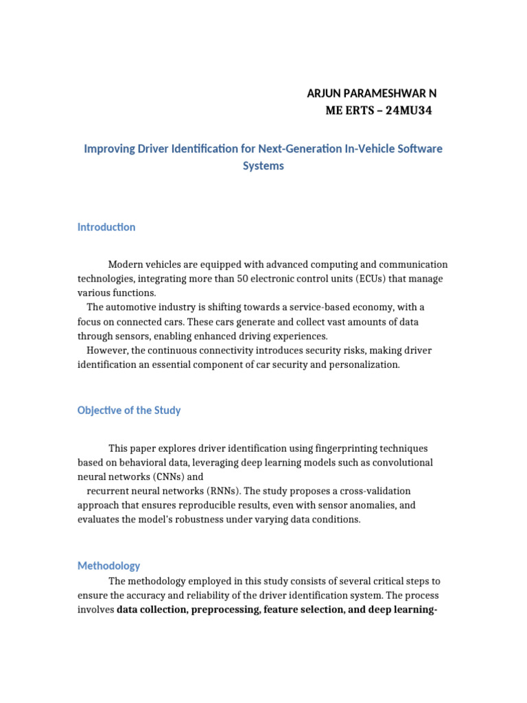 Driver Identification Updated | PDF | Deep Learning | Computer Security