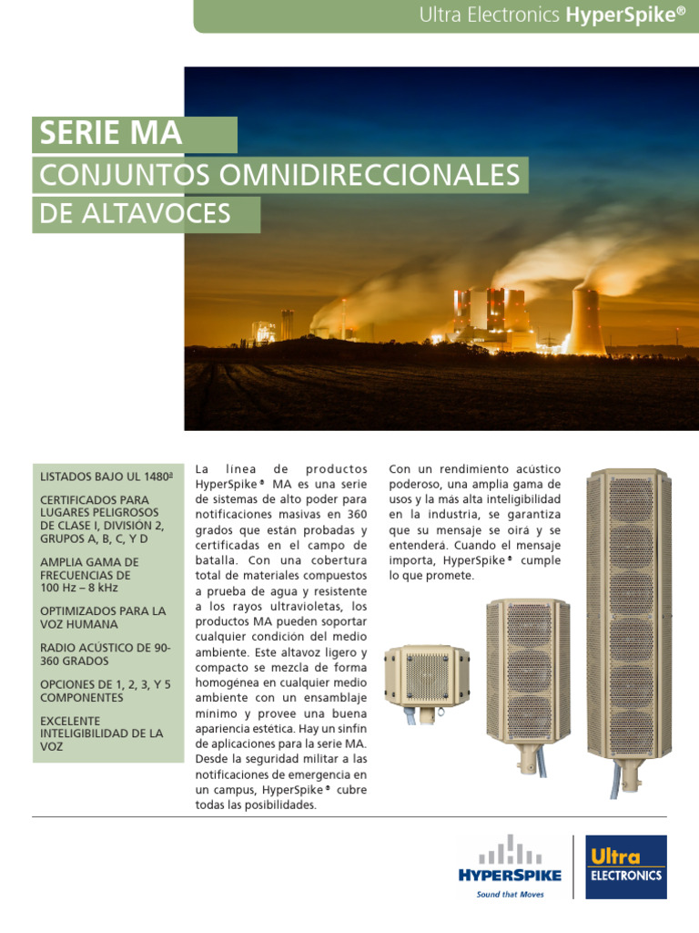 Hyperspike MA Series Brochure | PDF | Altoparlante | Sonido