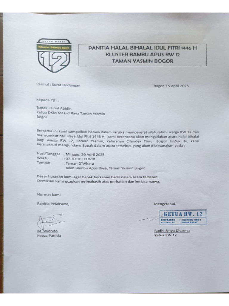 Undangan - DKM - Mesjid Raya | PDF