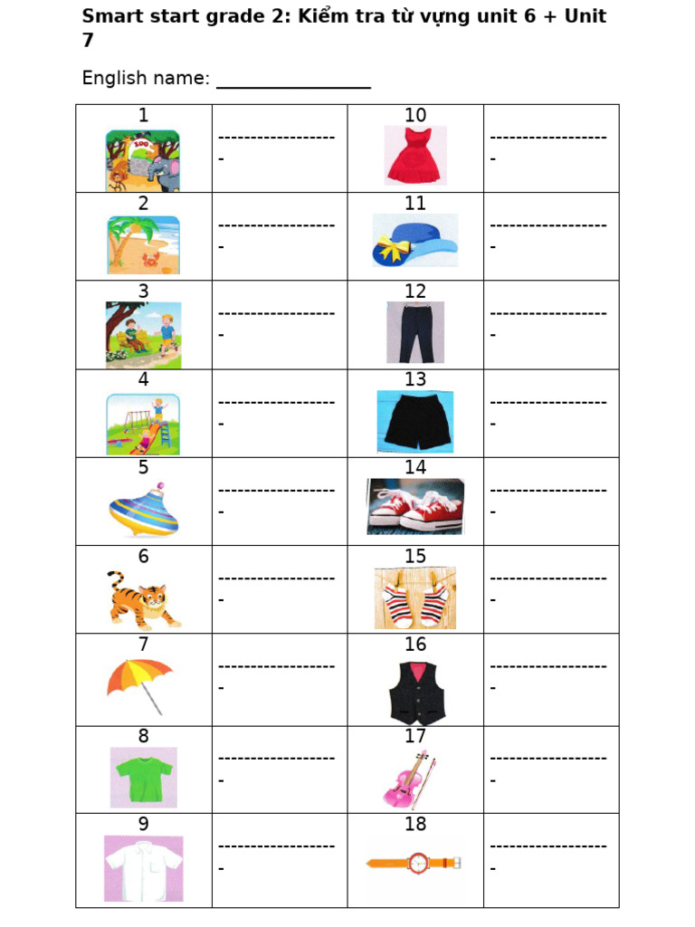 Smart Start Grade 2 Vocabulary Unit 6,7 | PDF
