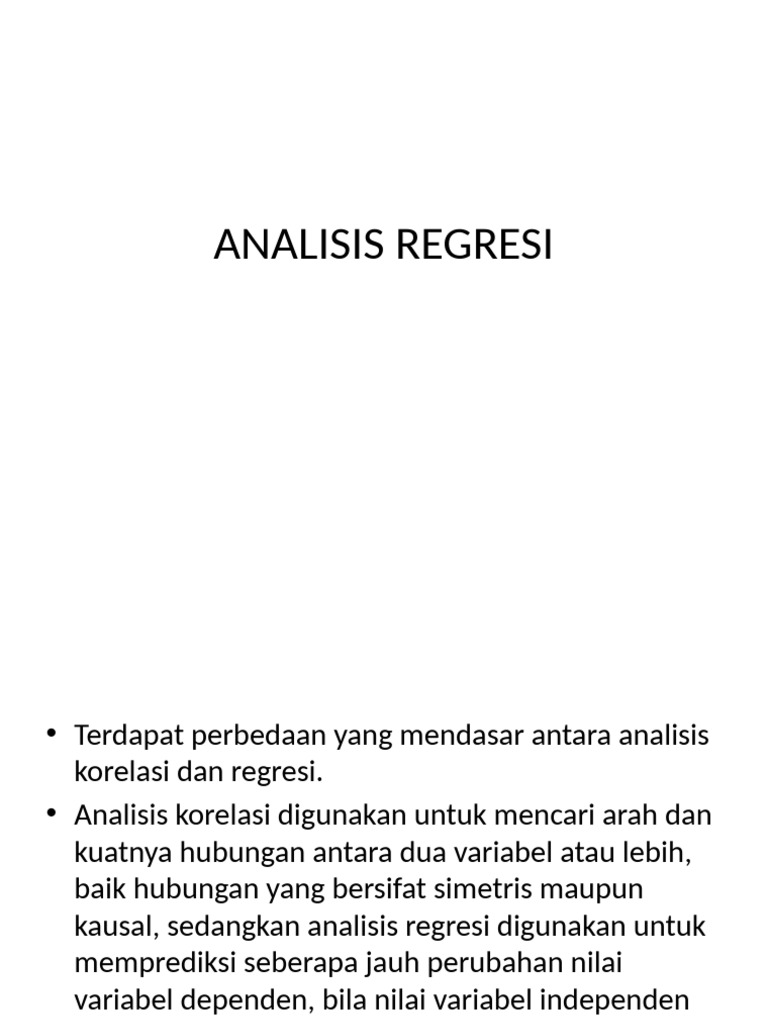 Analisis Regresi | PDF