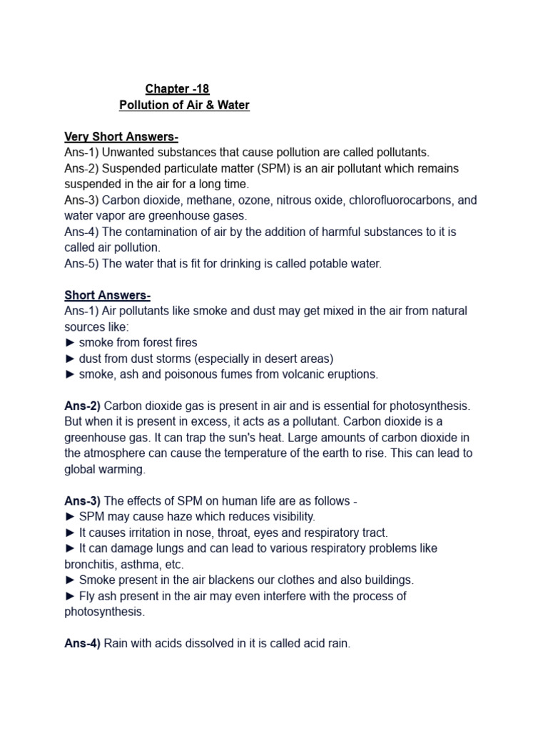 Air Pollution: Key Concepts & Solutions | PDF | Atmosphere Of Earth ...
