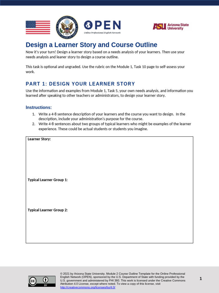 Designing a Learner Story Template | PDF | Learning | Intelligence