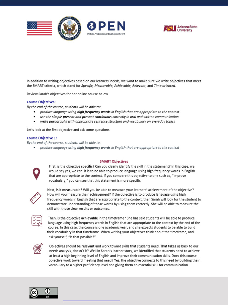Module 1 Supplemental Resource For Writing Objectives | PDF ...