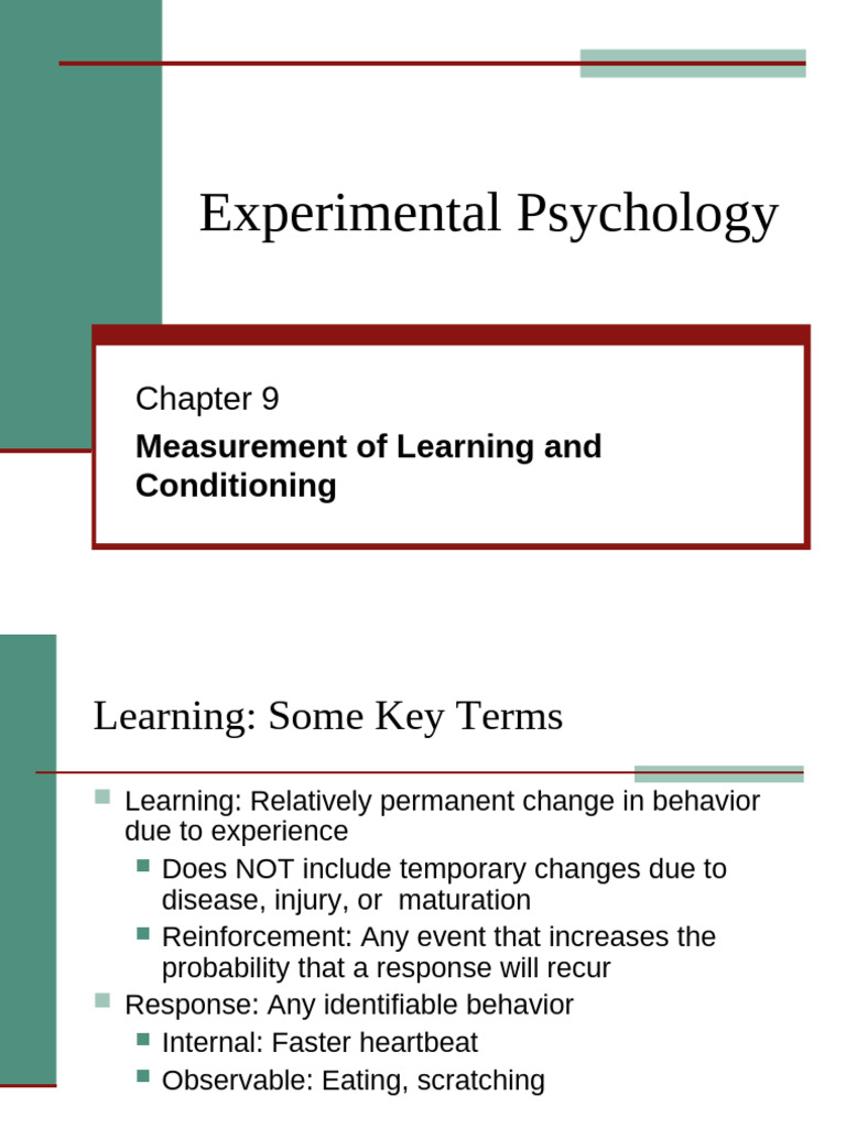 Learning and Conditioning | PDF | Classical Conditioning | Reinforcement