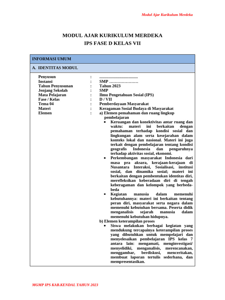 4. Modul Ajar Tema 04 | PDF