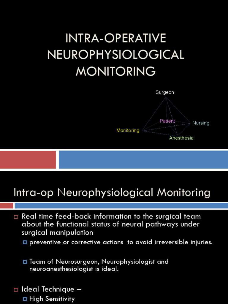 Intraoperative Neurophysiological Monitoring In Neurosurgery 1 Pdf Electromyography