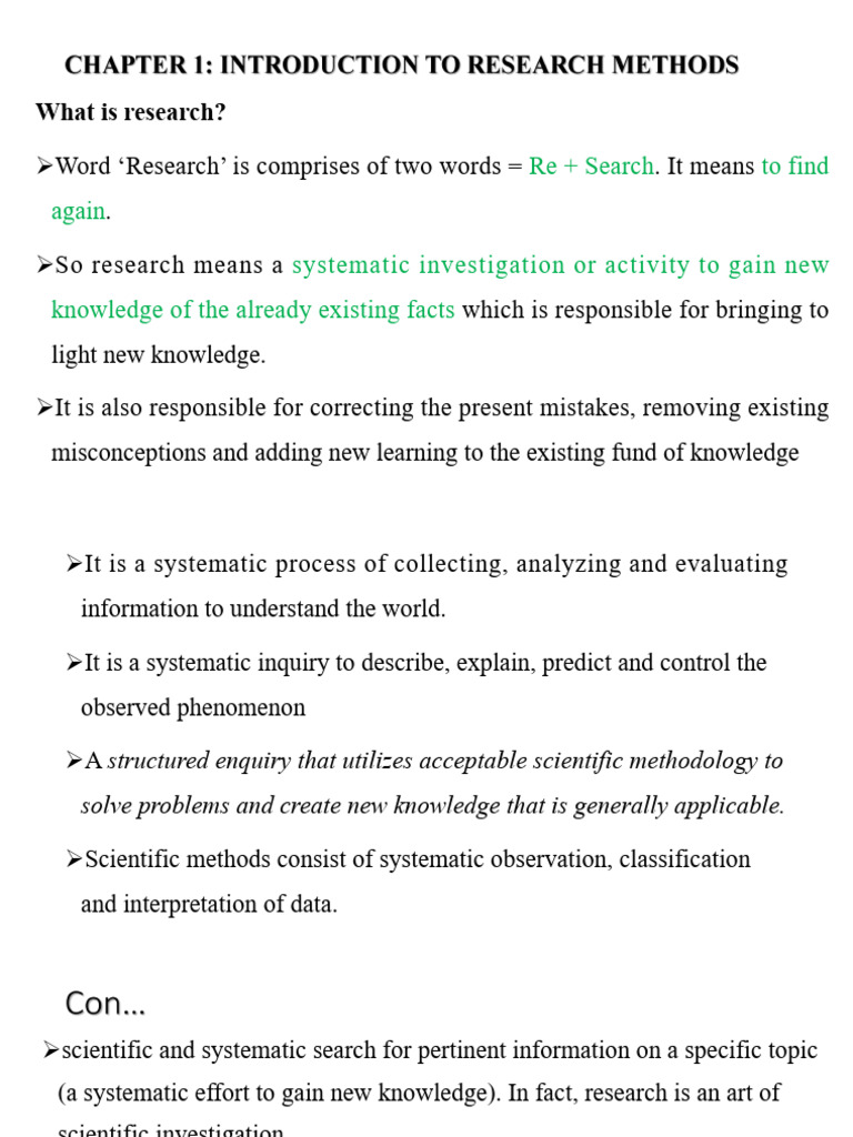 RM Chapter 1 | PDF | Statistics | Methodology