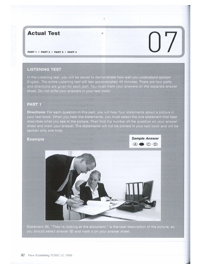 Exam - NEW ECO - TEST 7 - LISTENING | PDF