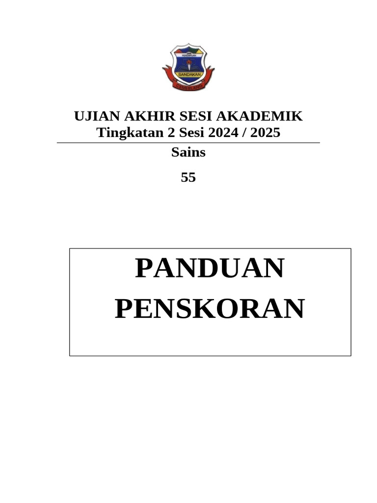 Panduan Penskoran Uasa SN T2 2024 | PDF