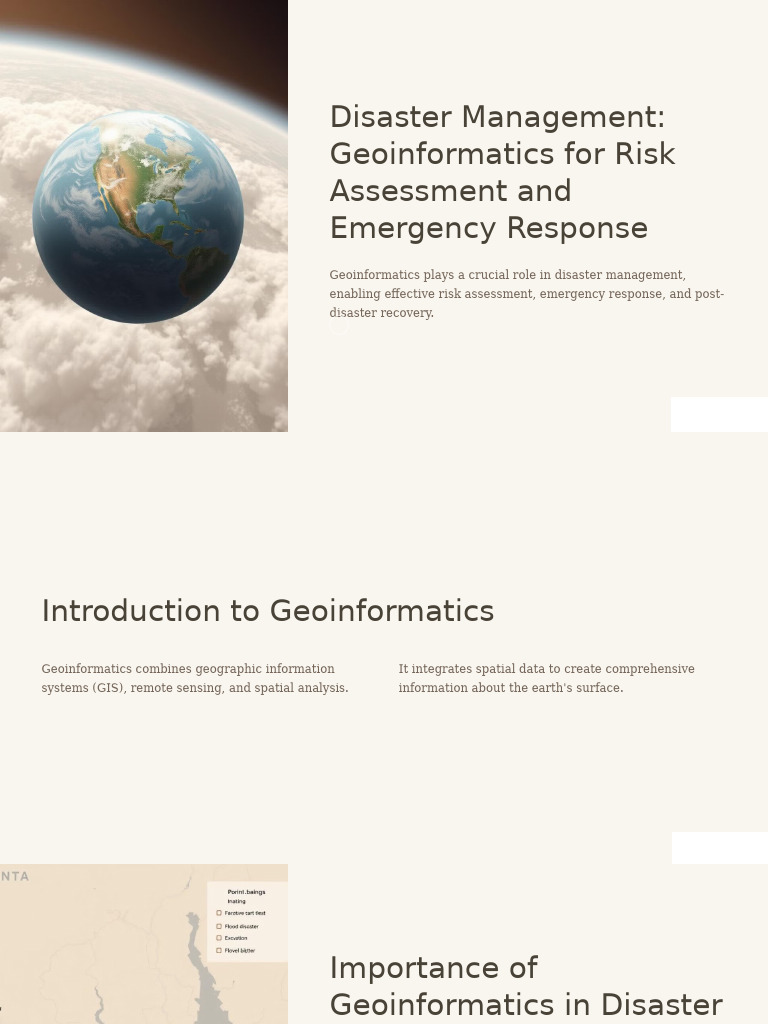 Disaster Management Geoinformatics For Risk Assessment and Emergency Response | PDF | Geographic ...
