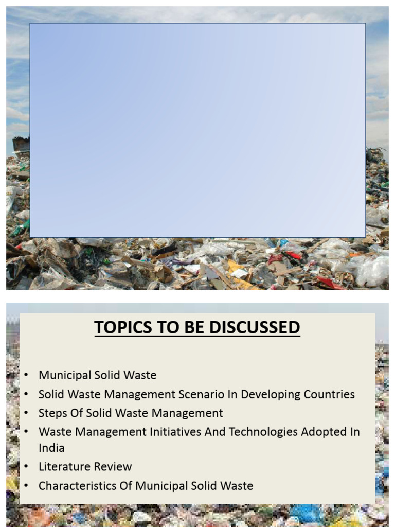 Project On: Municipal Solid Waste | PDF | Municipal Solid Waste | Waste