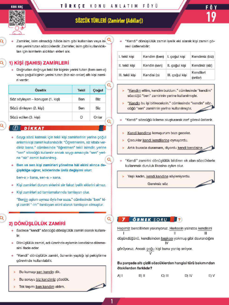 TYT Türke Yaz Kampı (46 Adet) Arkalı Önlü Ve Bir Sayfada 2 Sayfa Olacak Şekilde | PDF
