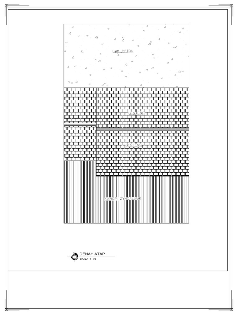 Denah Atap Skala 1:75 | PDF