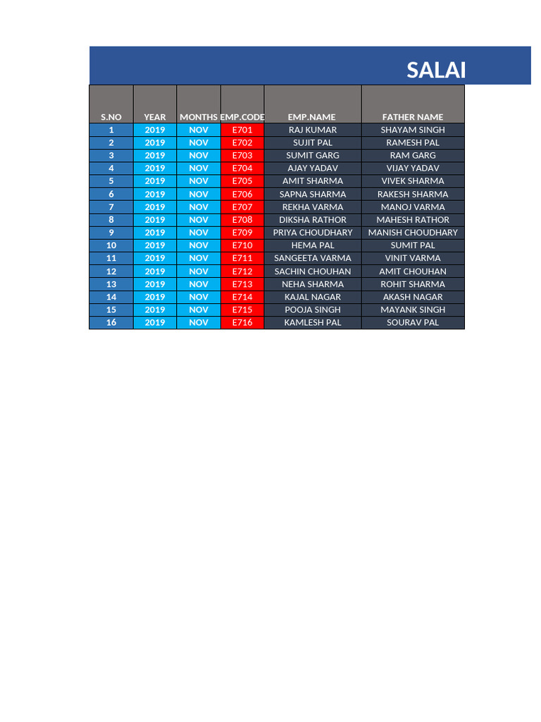 KHUSHI Salary Sheet, Attendance Sheet, Marksheet | PDF