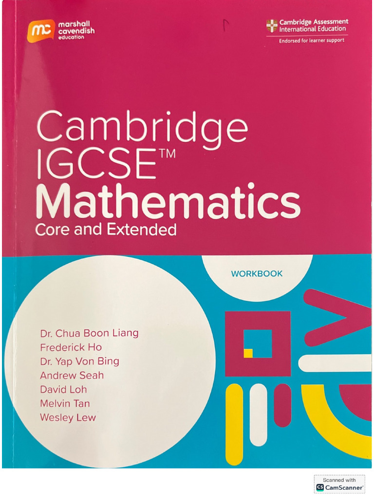 Cambridge IGCSE Mathematics Core and Mathematics Workbook | PDF