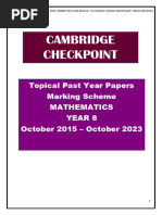 Year 8 Cambridge Maths Past Papers | PDF | Ratio | Mathematics