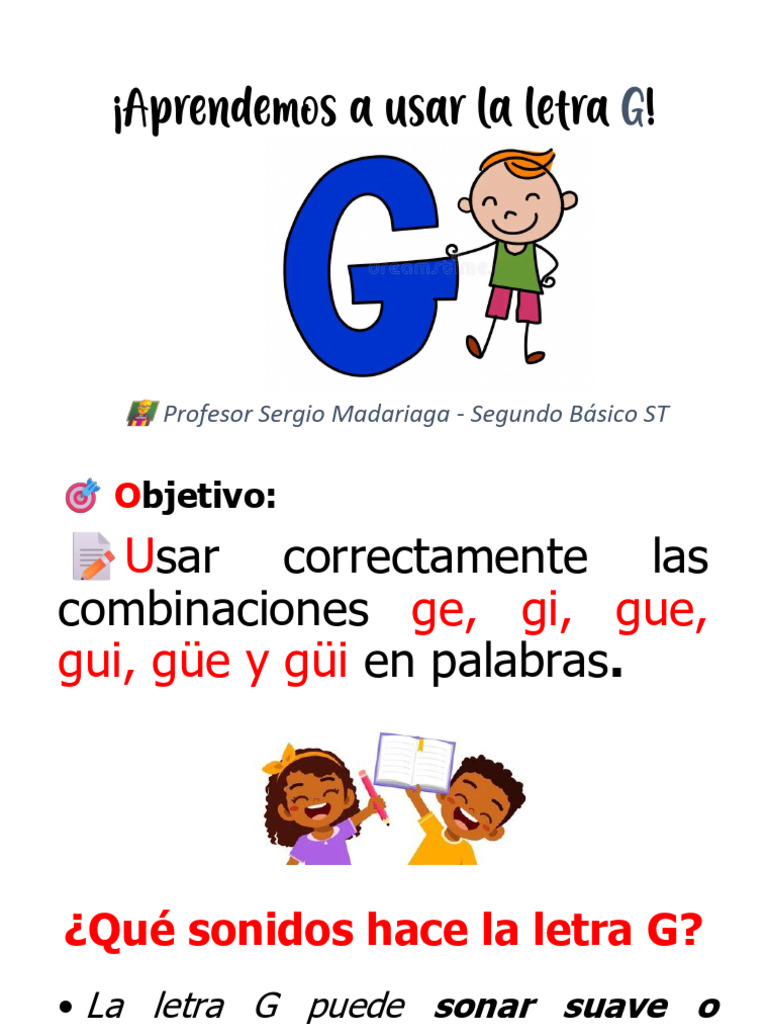 Aprendemos A Usar La Letra G! | PDF