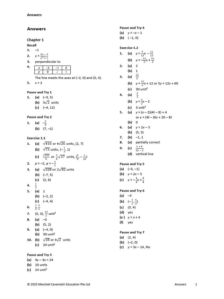 IGCSE AddMaths 0606 4037 SB Answers | PDF | Mathematical Relations ...