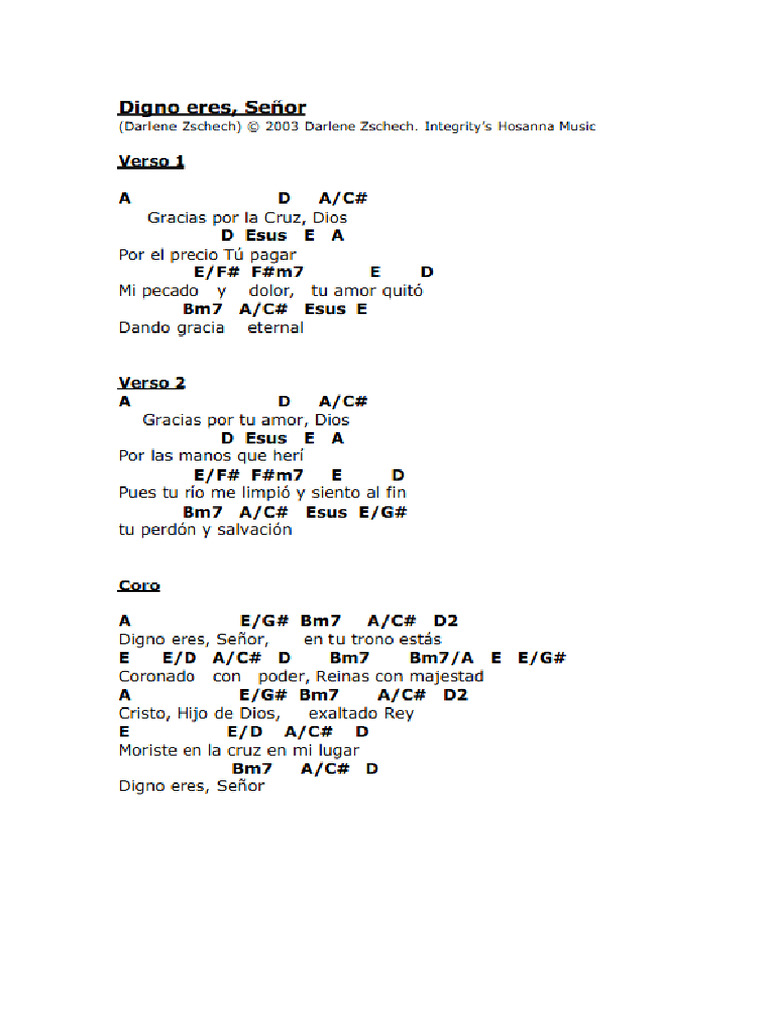 Digno Eres Señor | PDF