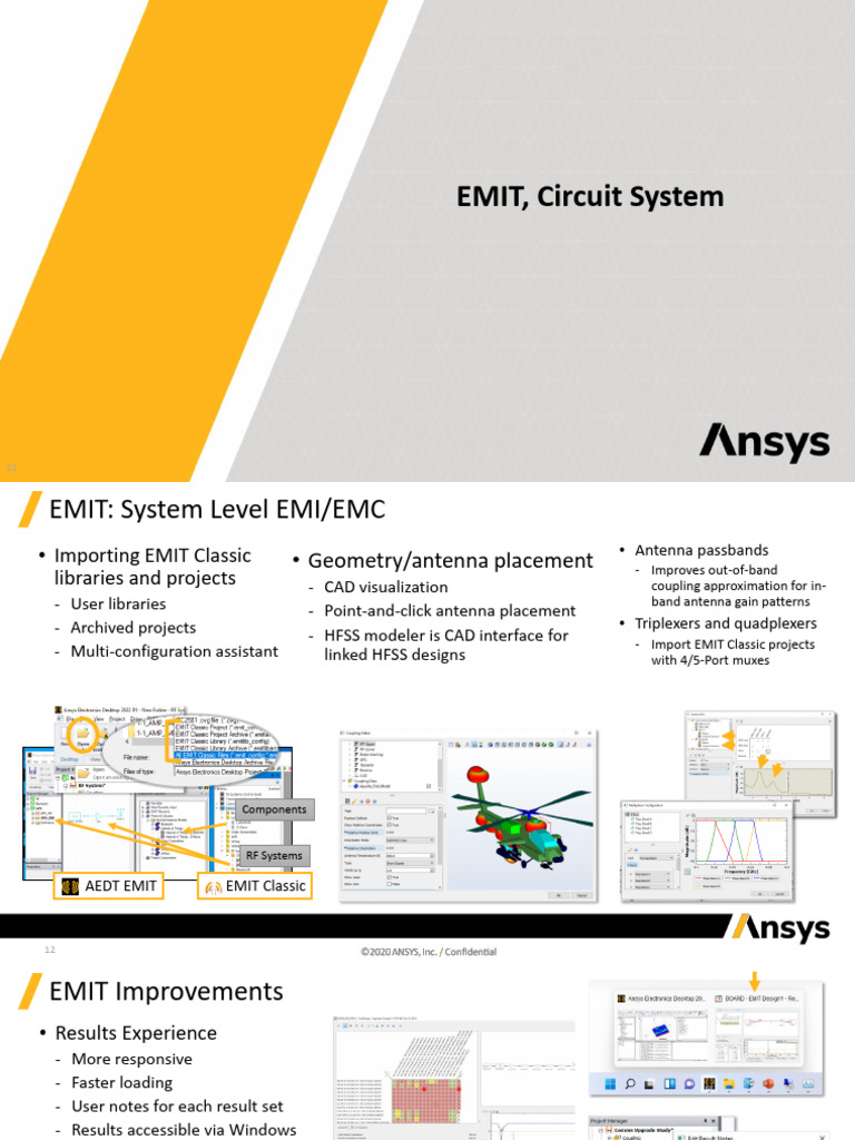 Ansys Electronics HF Highlights-3 | PDF | Radio Spectrum | Antenna (Radio)