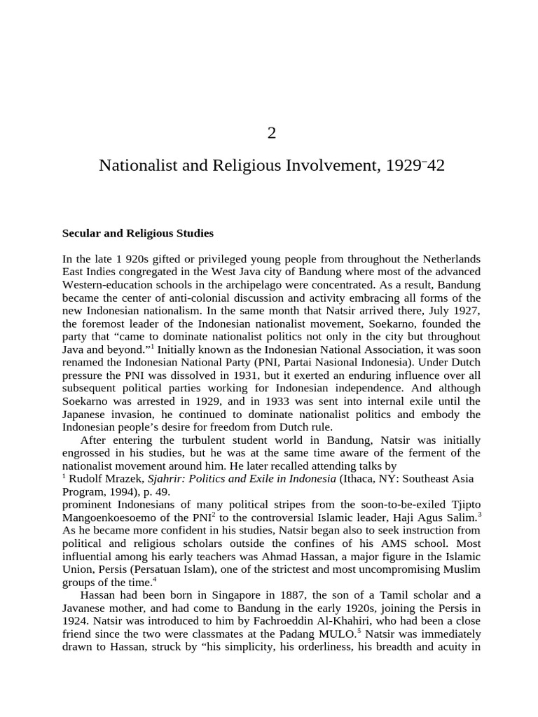 2 Nationalist and Religious Involvement, 1929–42 | PDF | Indonesia ...