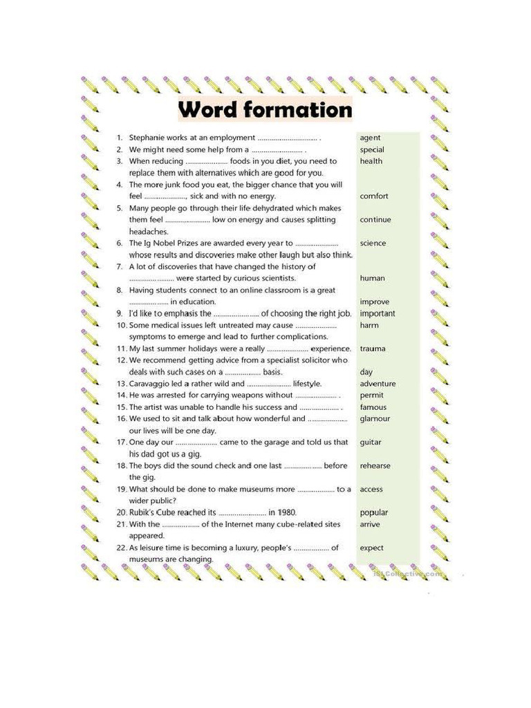 English Advanced Worksheets | PDF