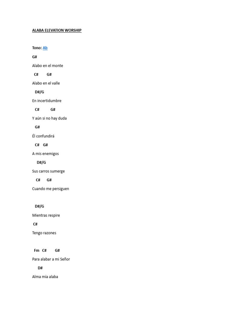 Alaba Elevation Worship | PDF