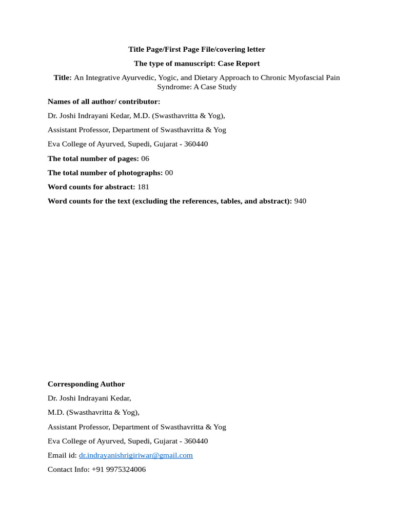 Covering Letter | PDF