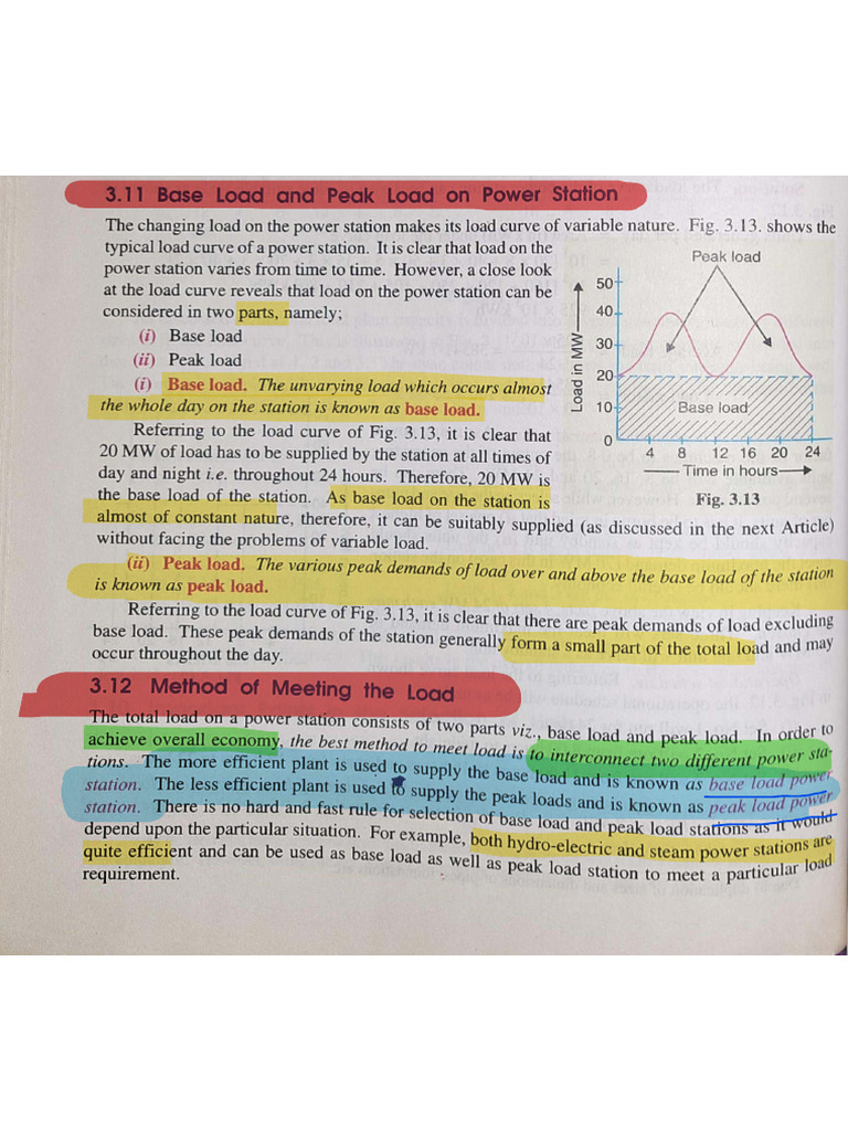 Base load &Peak load | PDF