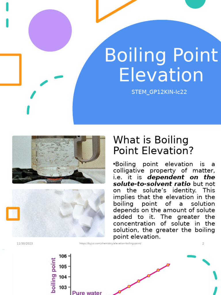 Boiling Point Elevation | PDF | Physical Chemistry | Atoms