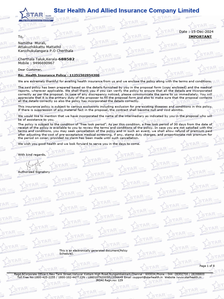 Star Health Women Care Insurance Policy | PDF | Surgery | Insurance