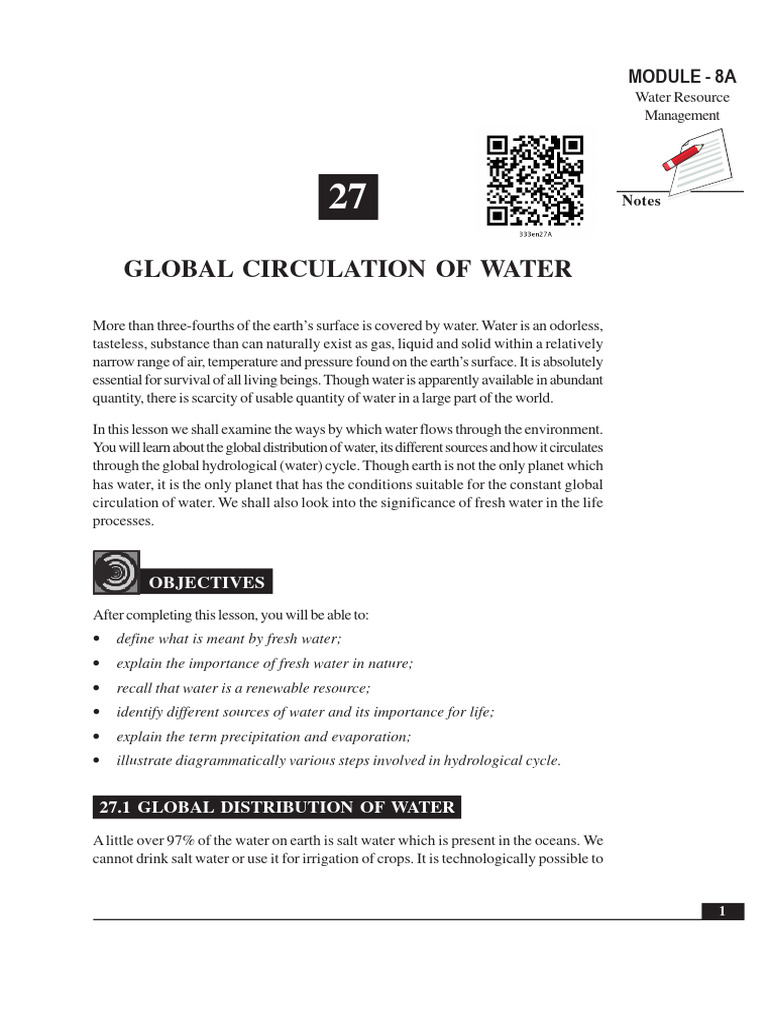 27 Global Water Circulation | PDF | Water | Water Cycle