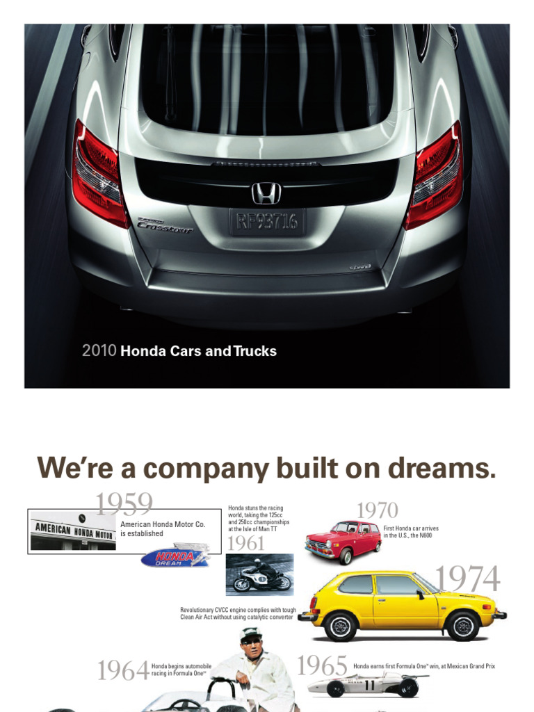 2010 Honda Full Line Brochure | PDF | Motor Vehicle | Car