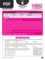 Icso Sample Paper Class-7 2025-26 | PDF | Computer Program | Programming