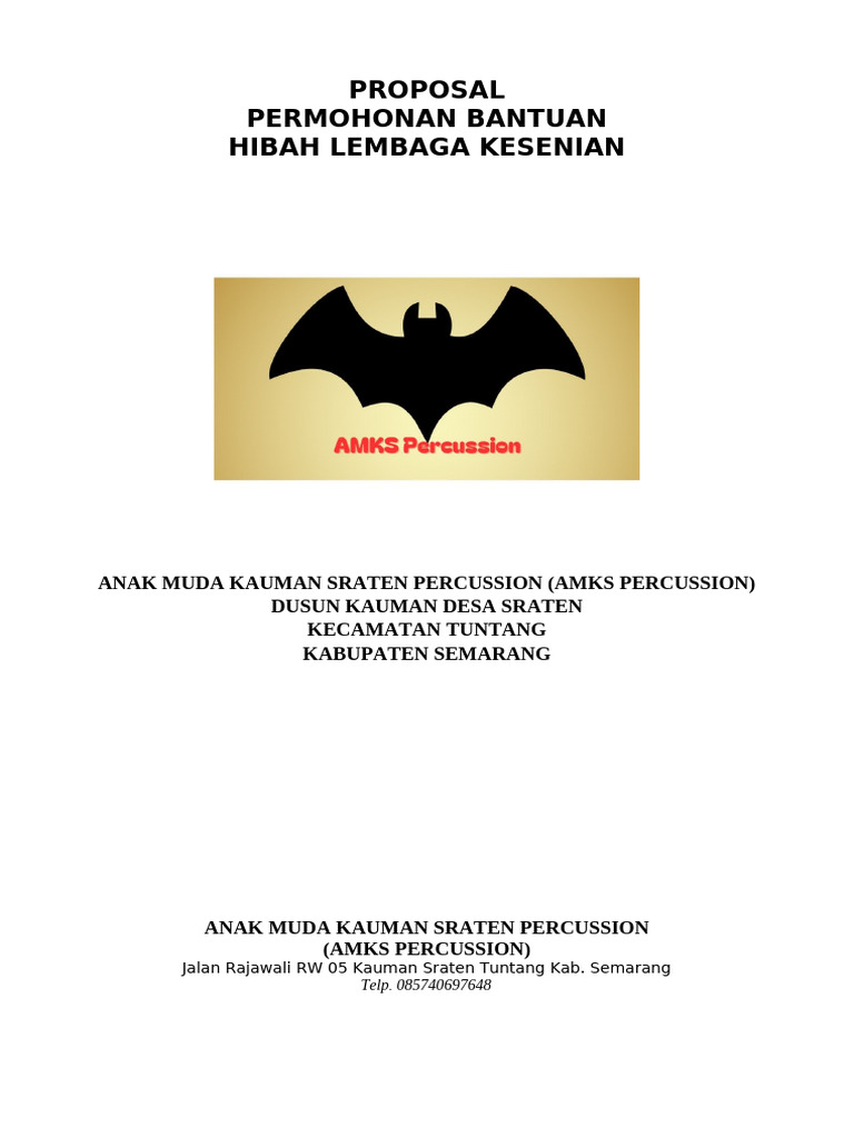 Contoh Proposal Hibah Kesenian | PDF