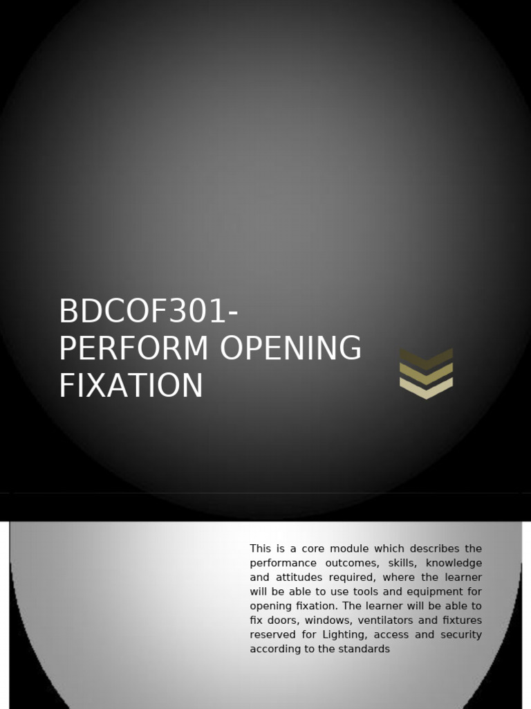 Tools for Opening Fixation Techniques | PDF | Window | Concrete