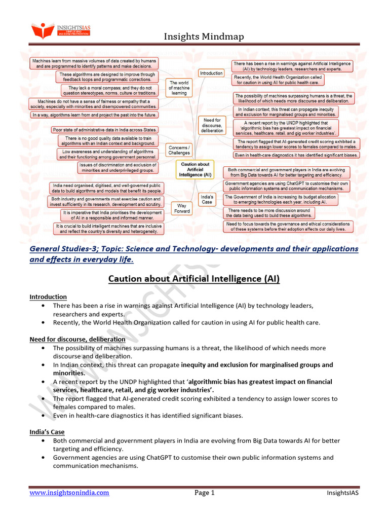 Insights Mindmap - Caution-about-Artificial-Intelligence-AI-1 | PDF