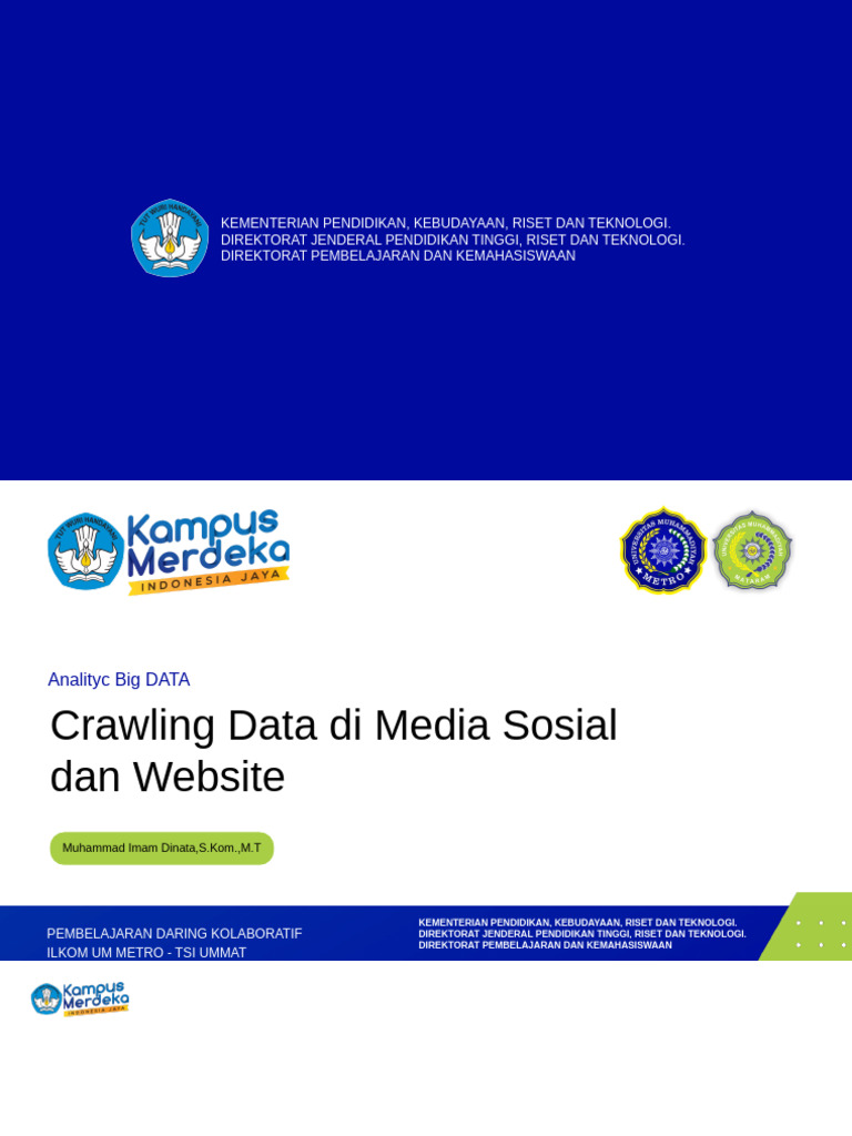 Crawling Data Di Media Sosial Dan Website | PDF