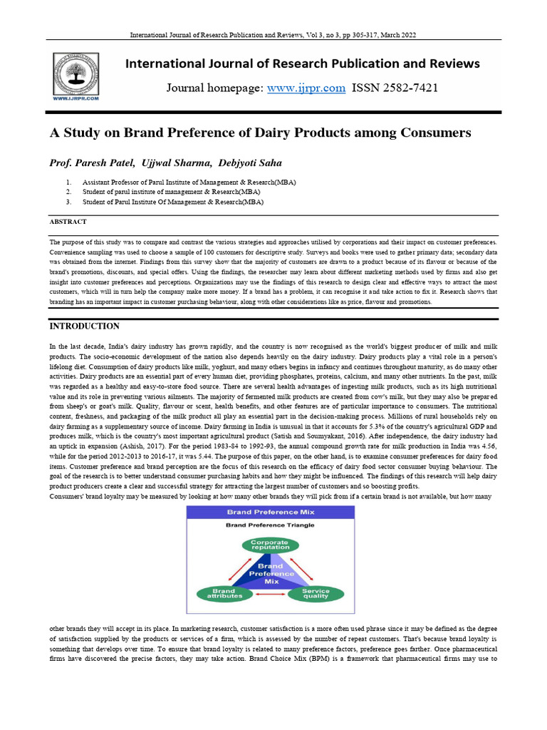 Brand Preference Framework | PDF
