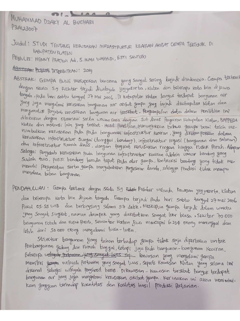Muhammad Dzaky Al Buchari - P3a123007 - Mid Bahasa Inggris | PDF
