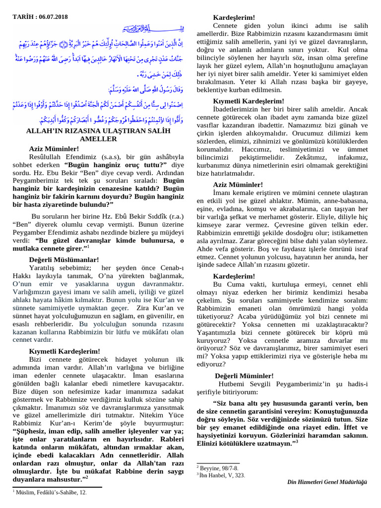 Allahn Rzasna Ulatran Salih Ameller | PDF