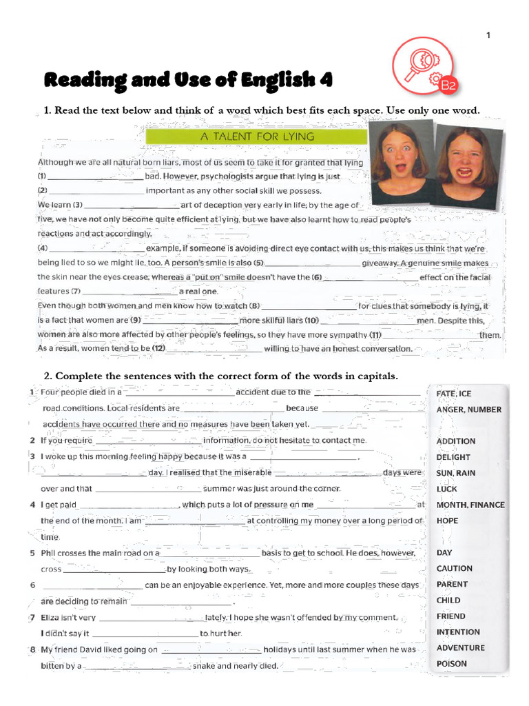 Reading Use of English4 | PDF