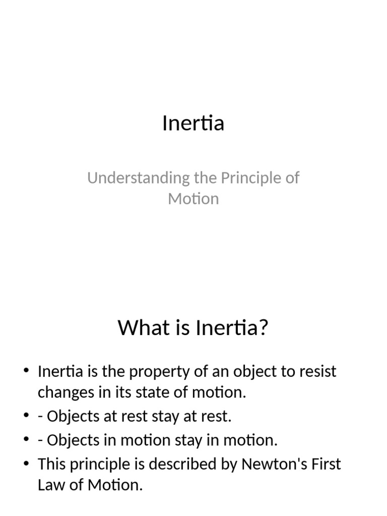 Inertia Presentation Pdf