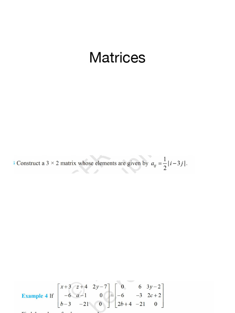 Matrices | PDF