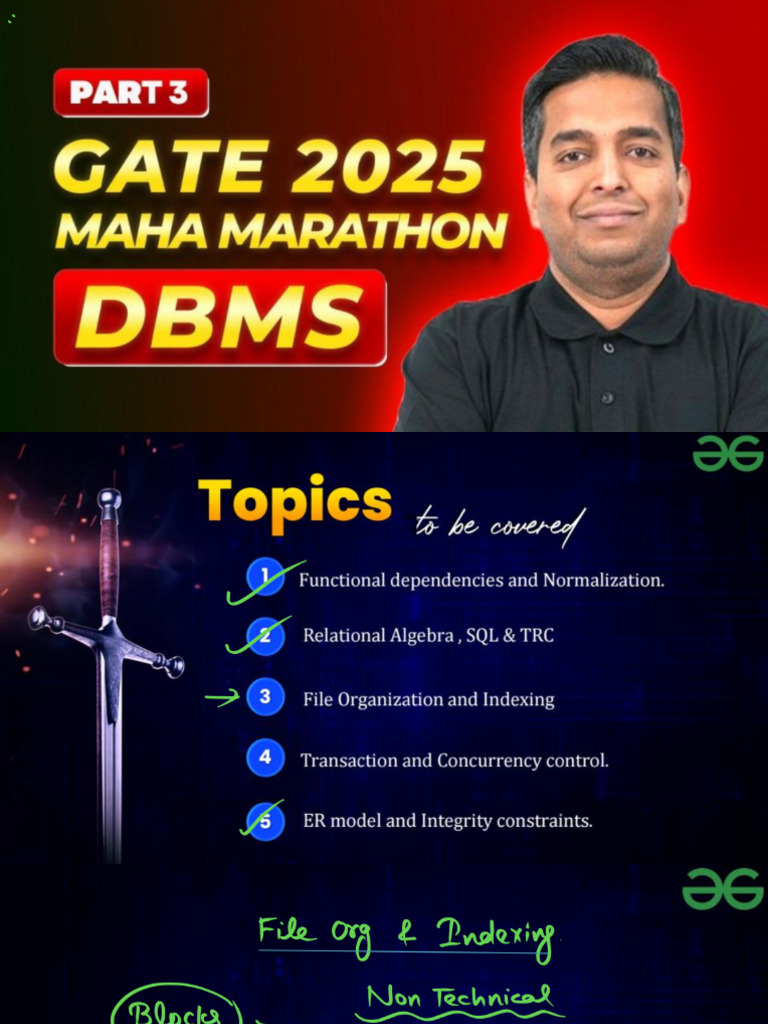 DBMS - Vijay Agarwal Sir Maha Revision Part 3 Recording | PDF