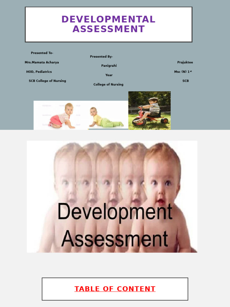 Pediatric Developmental Assessment Guide | PDF | Child Development ...