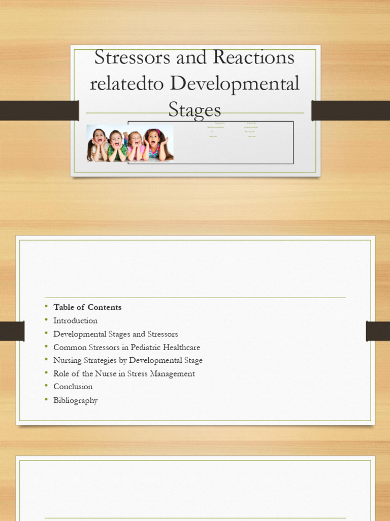 Stressors in Pediatric Developmental Stages | PDF | Stress (Biology ...