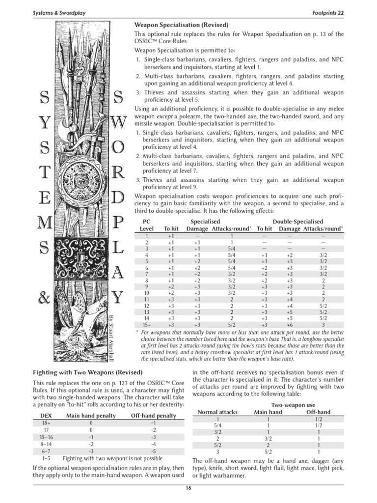 Weapon Specialization Alternate Table (Good) | PDF | Armour | Metals